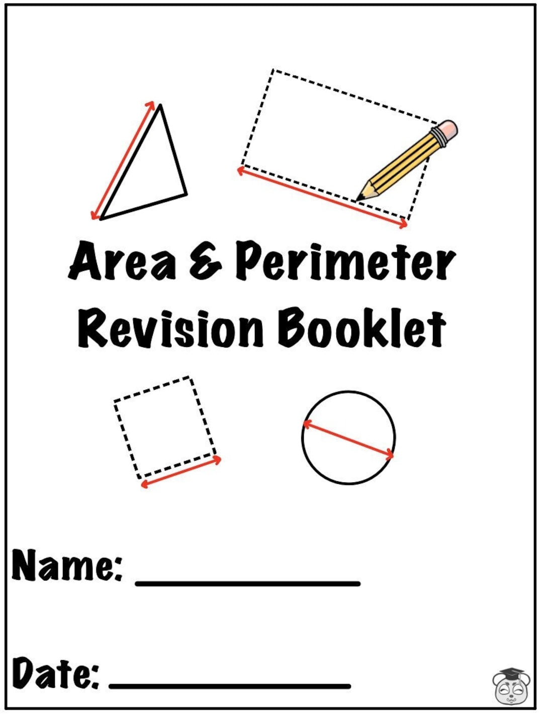 45 Printable Area and Perimeter Math Workbook! Engaging Shape Questions ...