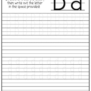 26 Printable Alphabet (A-Z) Uppercase and Lowercase Letter Tracing ...