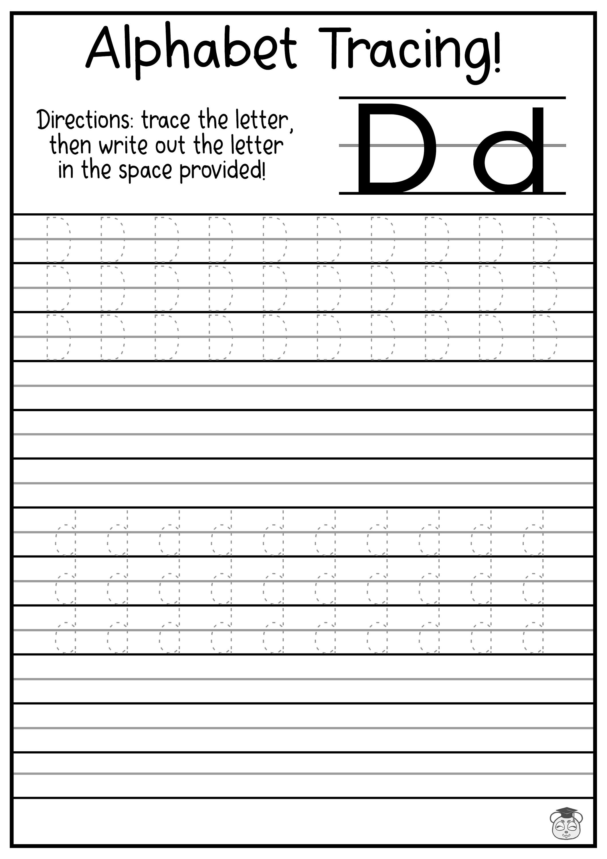 26 Printable Alphabet (A-Z) Uppercase and Lowercase Letter Tracing ...