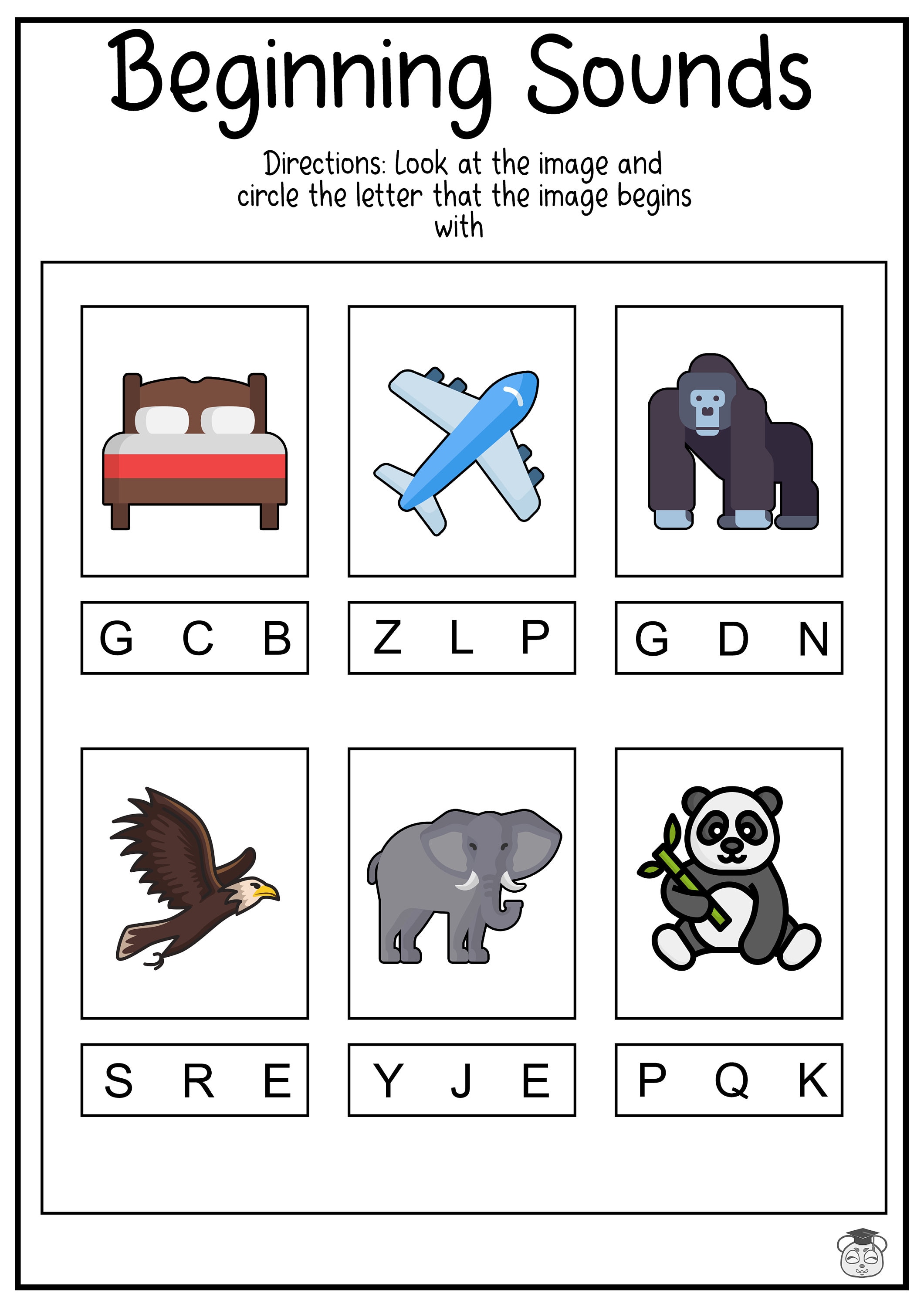 11 Printable Beginning Sounds English Worksheets! Phonics and Alphabet ...