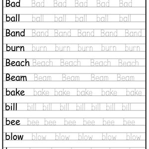 24 Printable Trace the Words Worksheet! Alphabetical, A-Z, Capital and ...