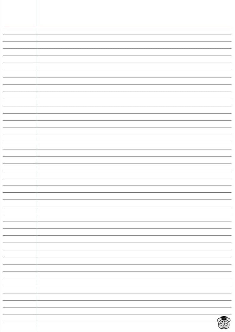 Printable Versatile (black) Narrow Lined Paper for School & Home ...