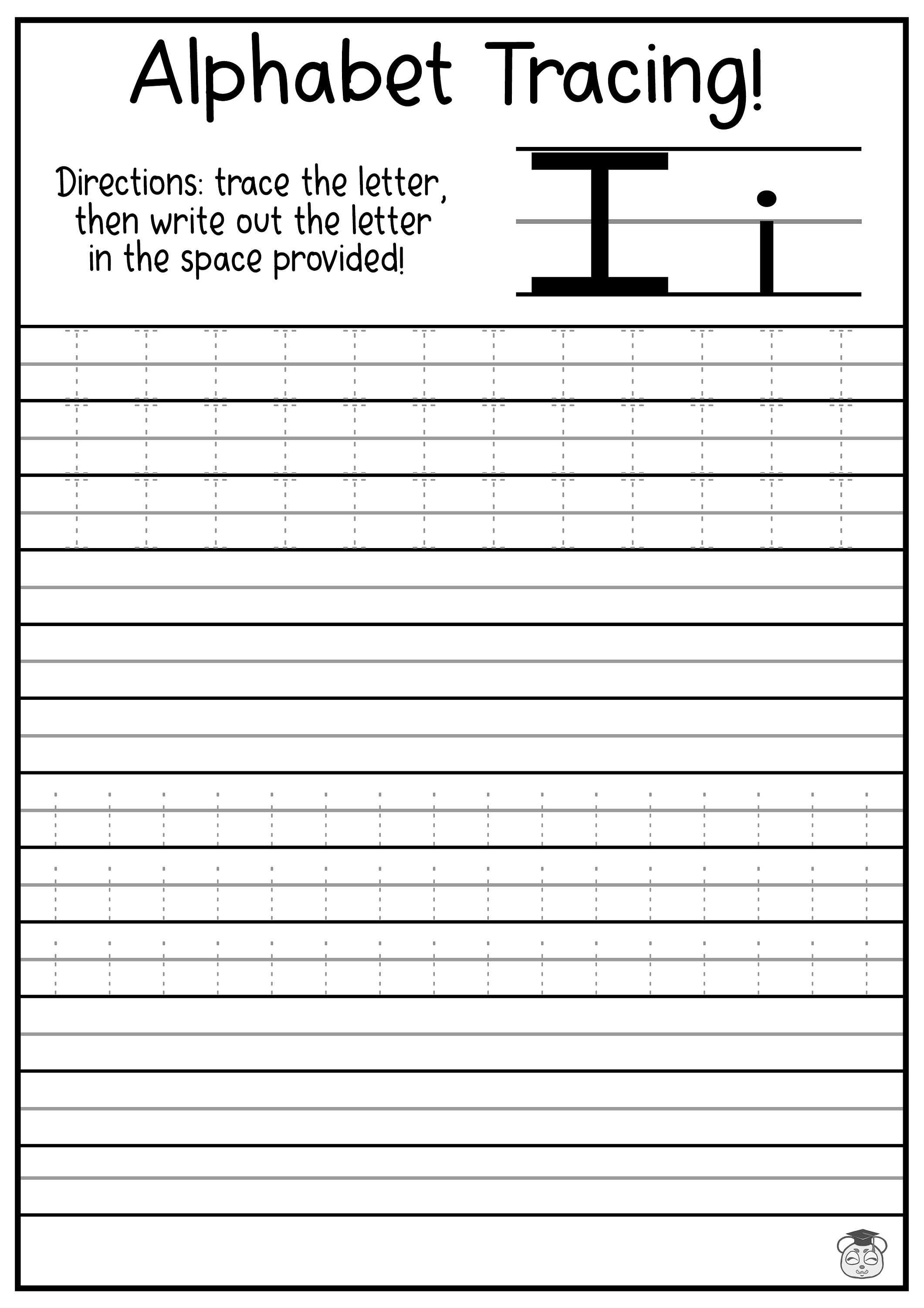 26 Printable Alphabet (A-Z) Uppercase and Lowercase Letter Tracing ...