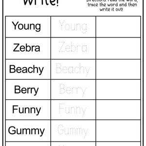 10 Printable Read, Trace, Write English Worksheets! Writing and Tracing ...