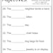 8 Printable Fill in the Adjective English Worksheets! Fill in the Blank ...