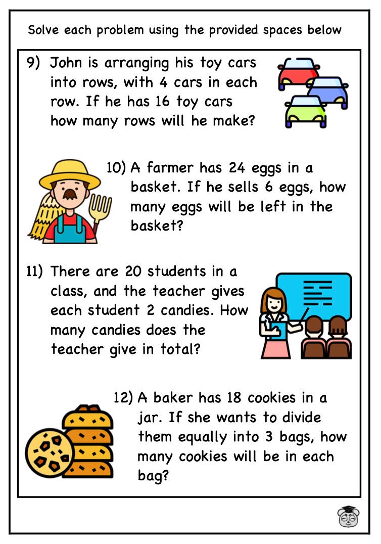 10 Page Printable Engaging BIDMAS Challenge: Solve Easy Word Problems ...