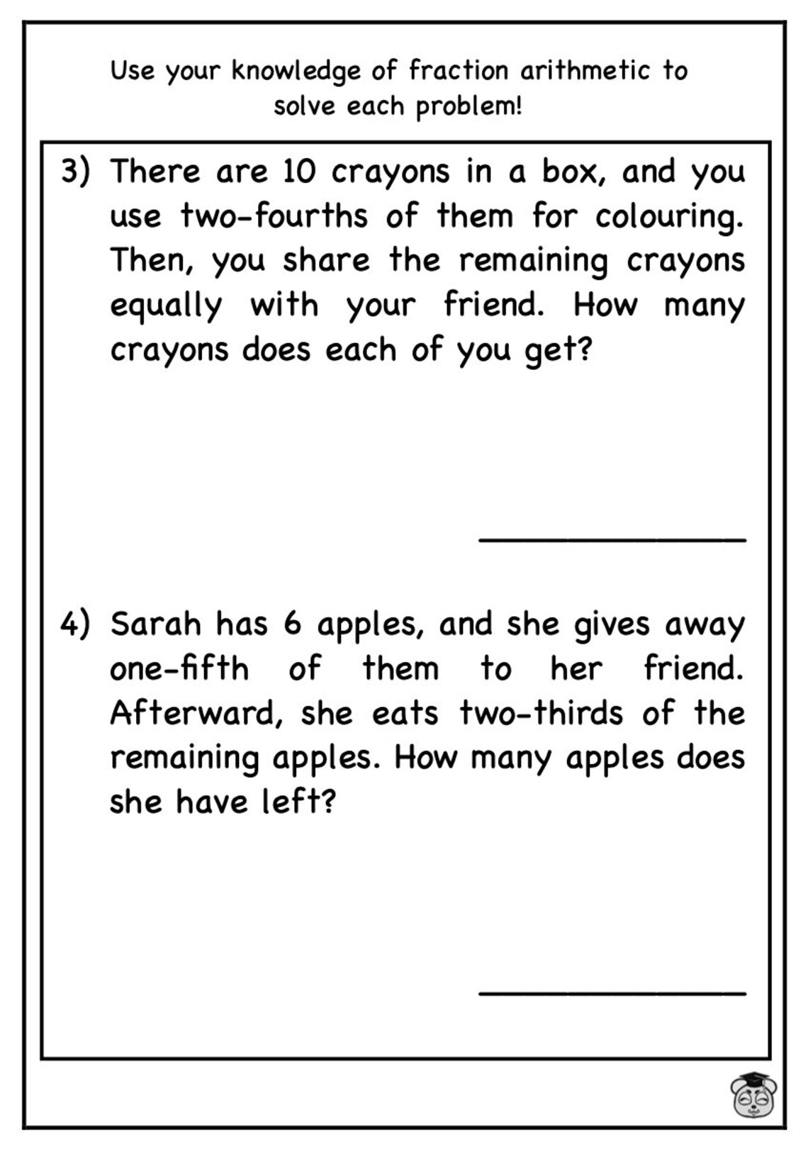 13 Page Printable Fraction Mastery: Solve Multistep Word Problems With ...