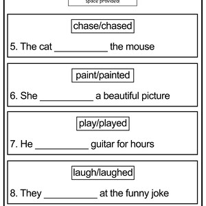 8 Printable Interactive Verb English Worksheets! Fill in the Blank ...