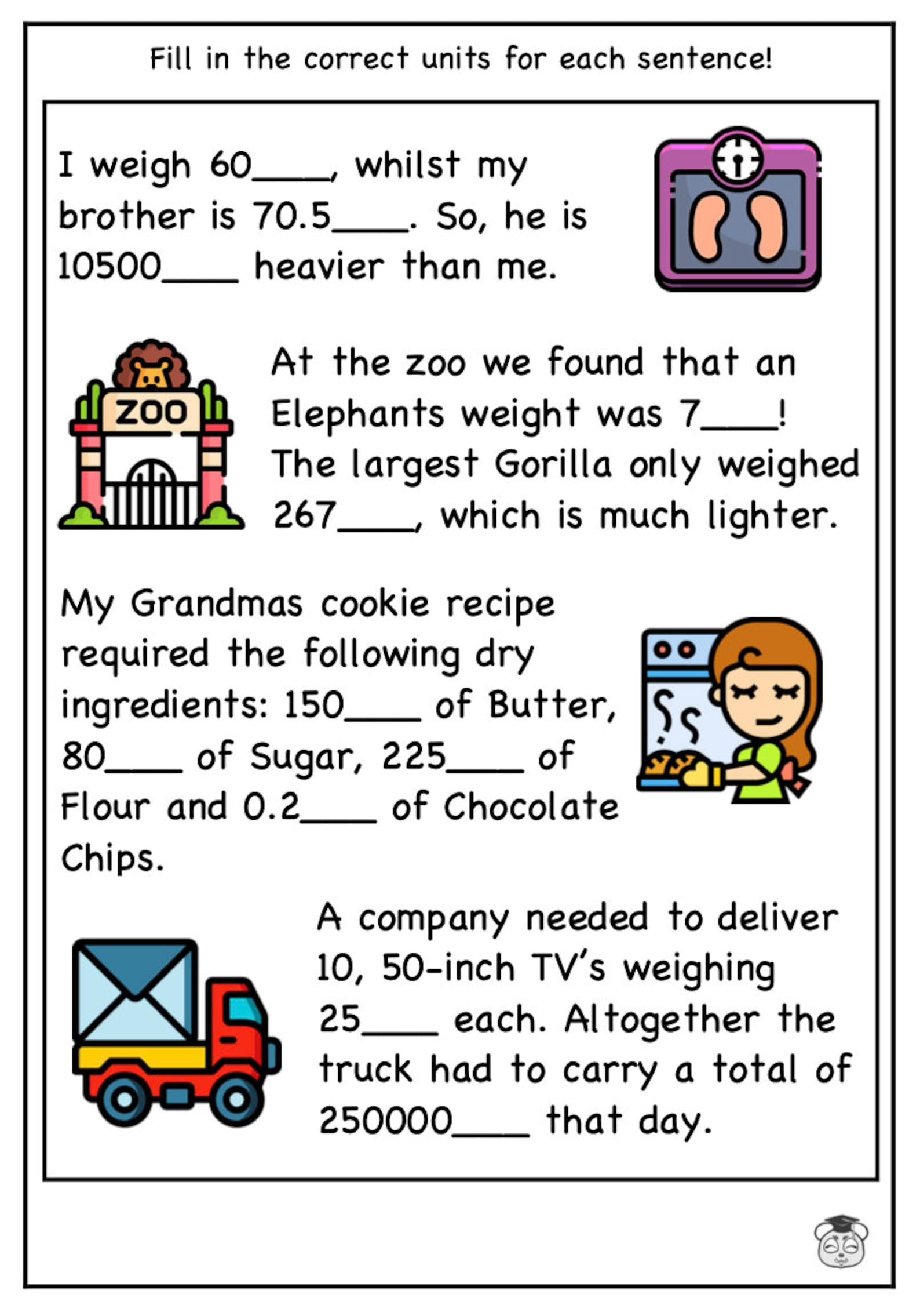 7 Page Printable Mastering Metric Mass Conversion: Solve, Compare ...