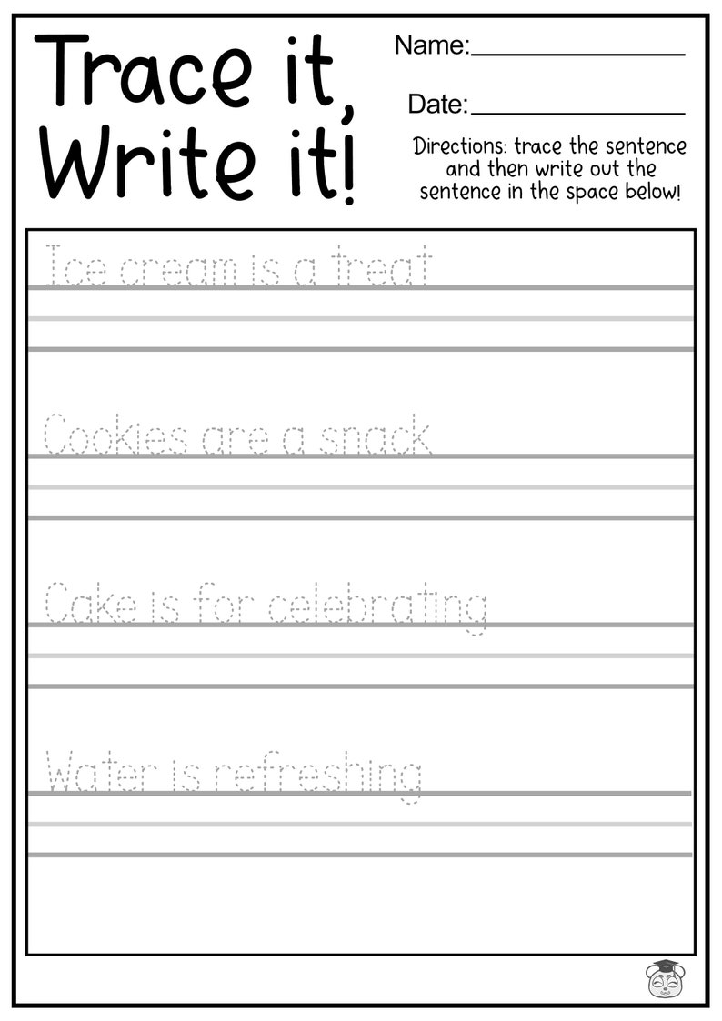 23 Printable Tracing and Writing English Worksheets! Trace and Write ...