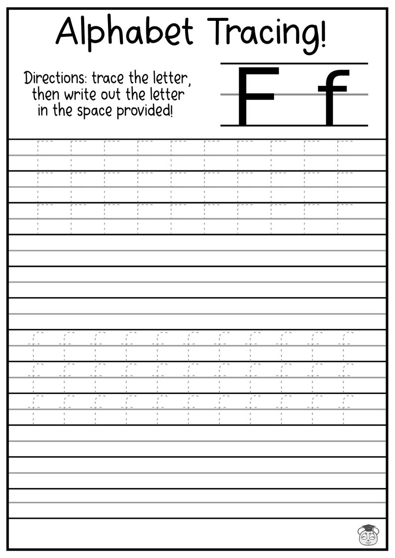 26 Printable Alphabet (A-Z) Uppercase and Lowercase Letter Tracing ...