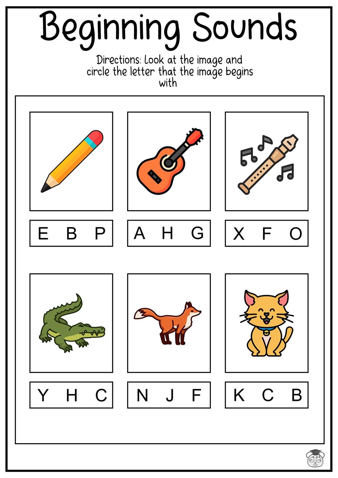 11 Printable Beginning Sounds English Worksheets Phonics and Alphabet ...