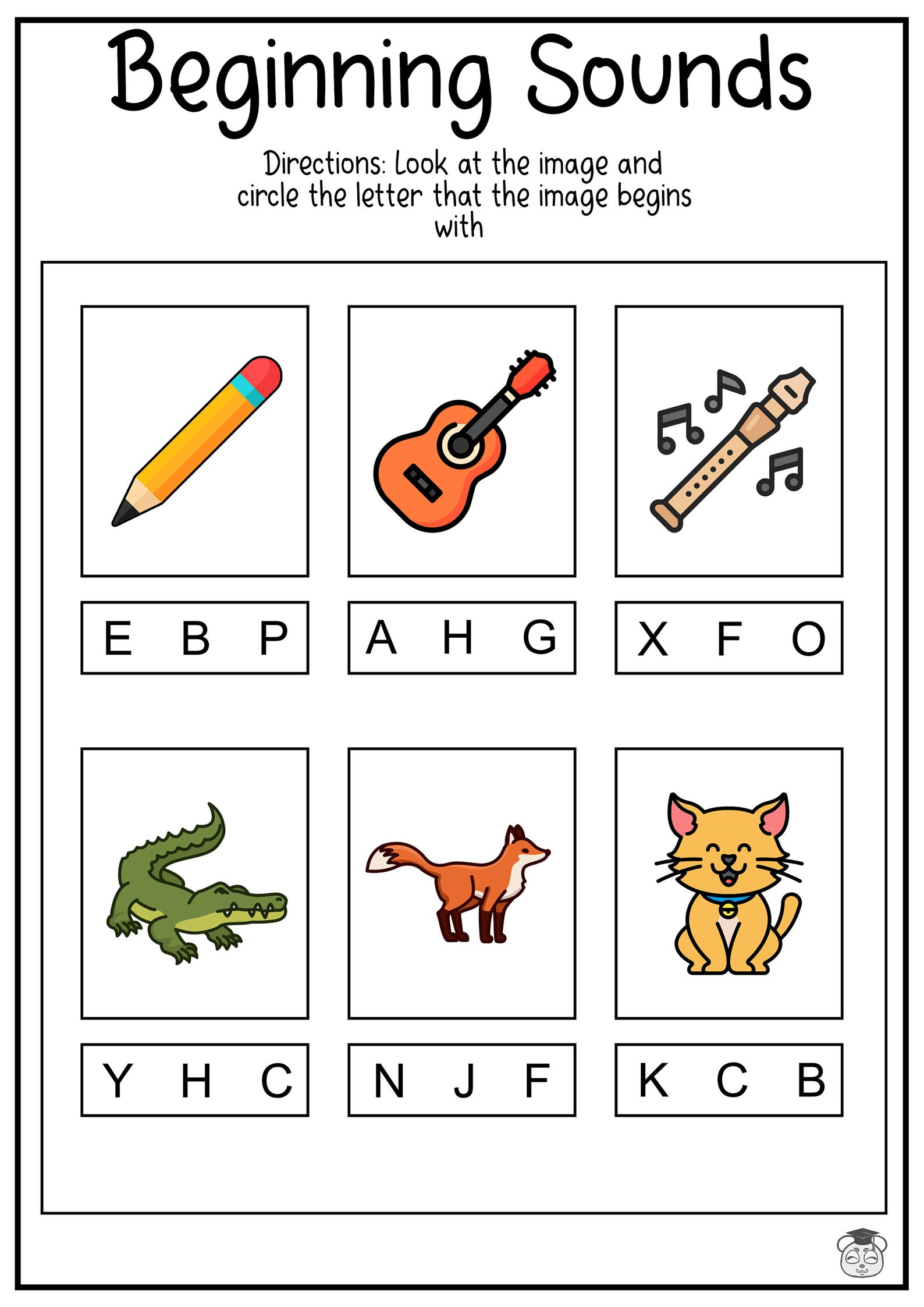 11 Printable Beginning Sounds English Worksheets! Phonics and Alphabet ...