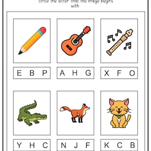 11 Printable Beginning Sounds English Worksheets! Phonics and Alphabet ...