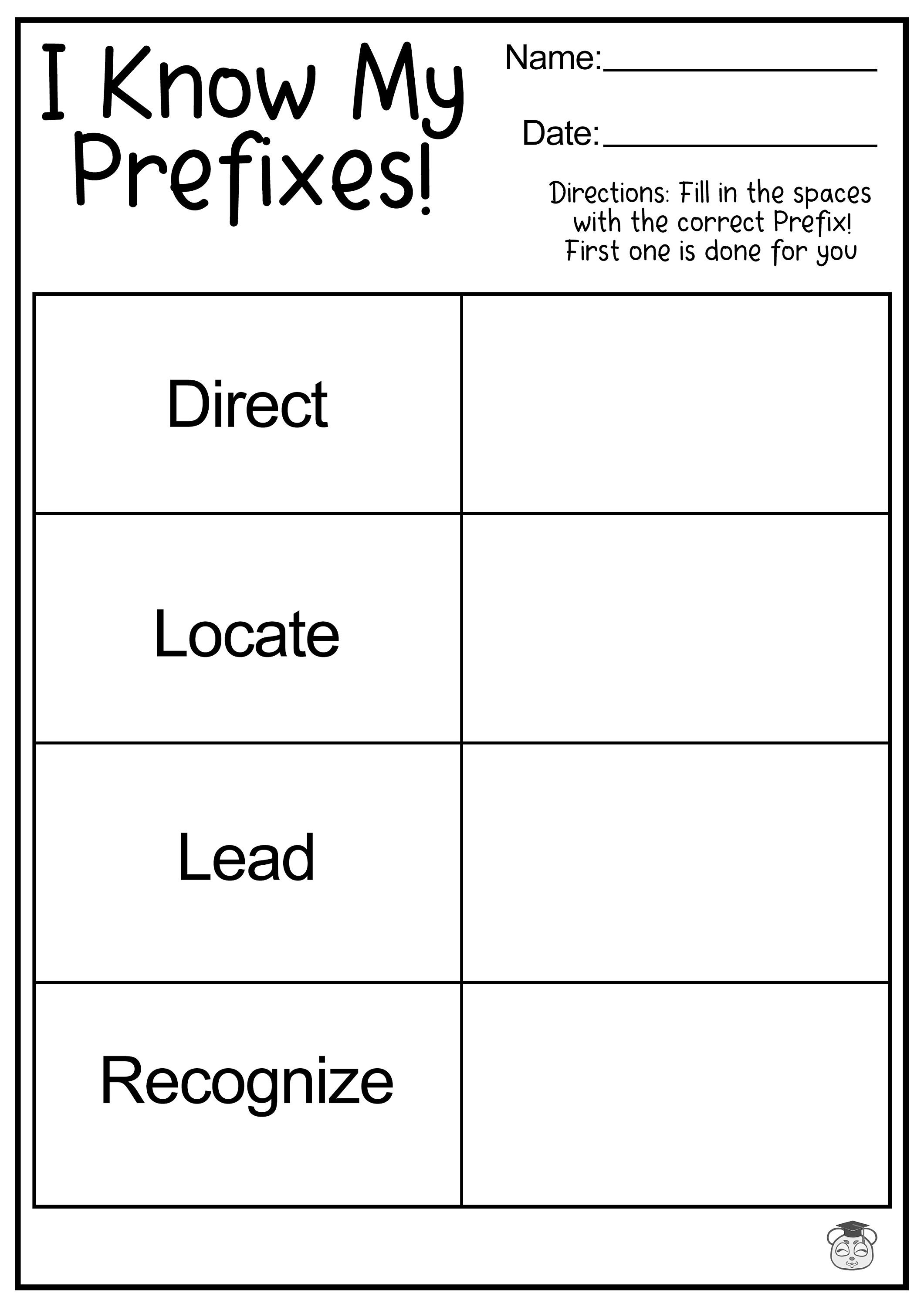 10 Printable Fill in the Prefixes English Worksheets! Boost Vocabulary ...