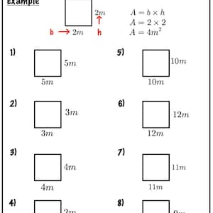 45 Printable Area and Perimeter Math Workbook! Engaging Shape Questions ...
