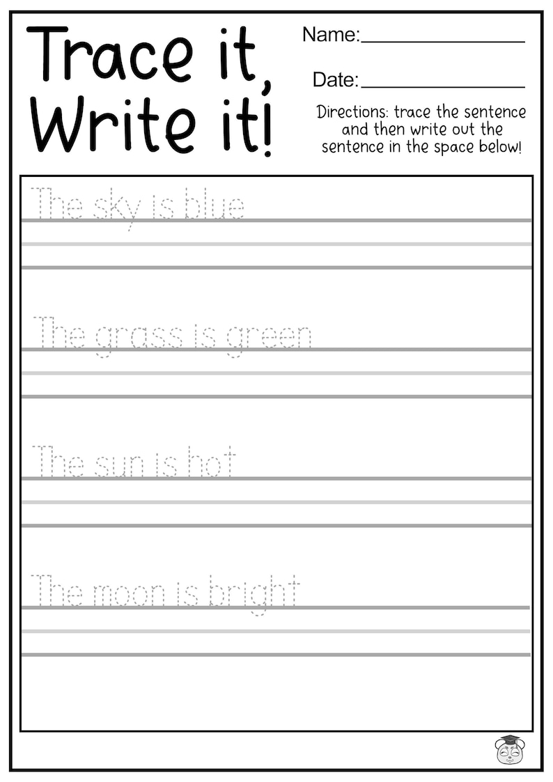 23 Printable Tracing and Writing English Worksheets! Trace and Write ...
