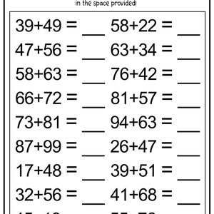 10 Printable Addition Math Worksheets! Addition Practice Using Single ...