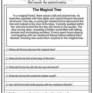 10 Printable Reading Comprehension English Worksheets! Comprehension ...