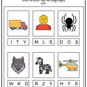 11 Printable Beginning Sounds English Worksheets! Phonics and Alphabet ...