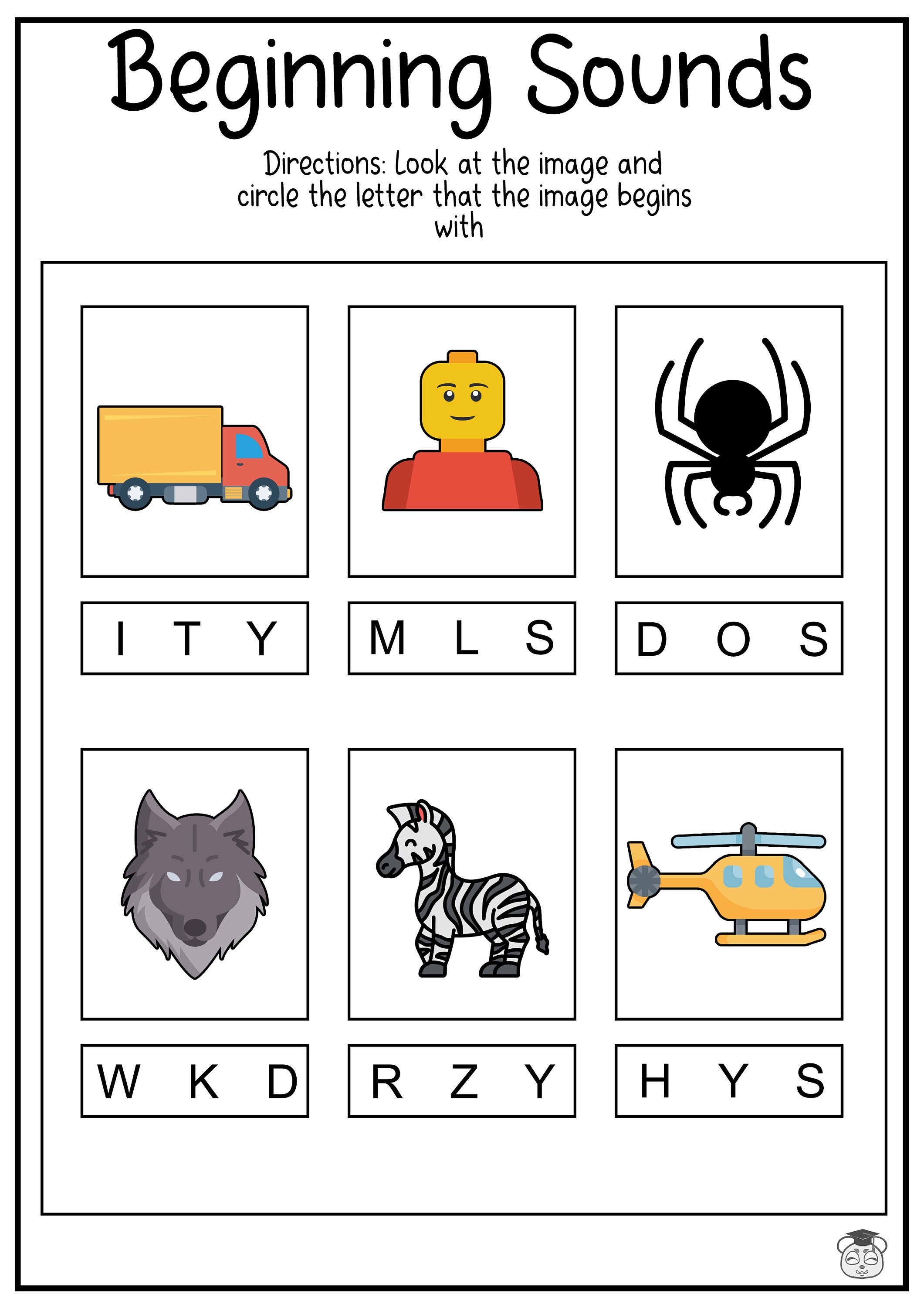 11 Printable Beginning Sounds English Worksheets! Phonics and Alphabet ...