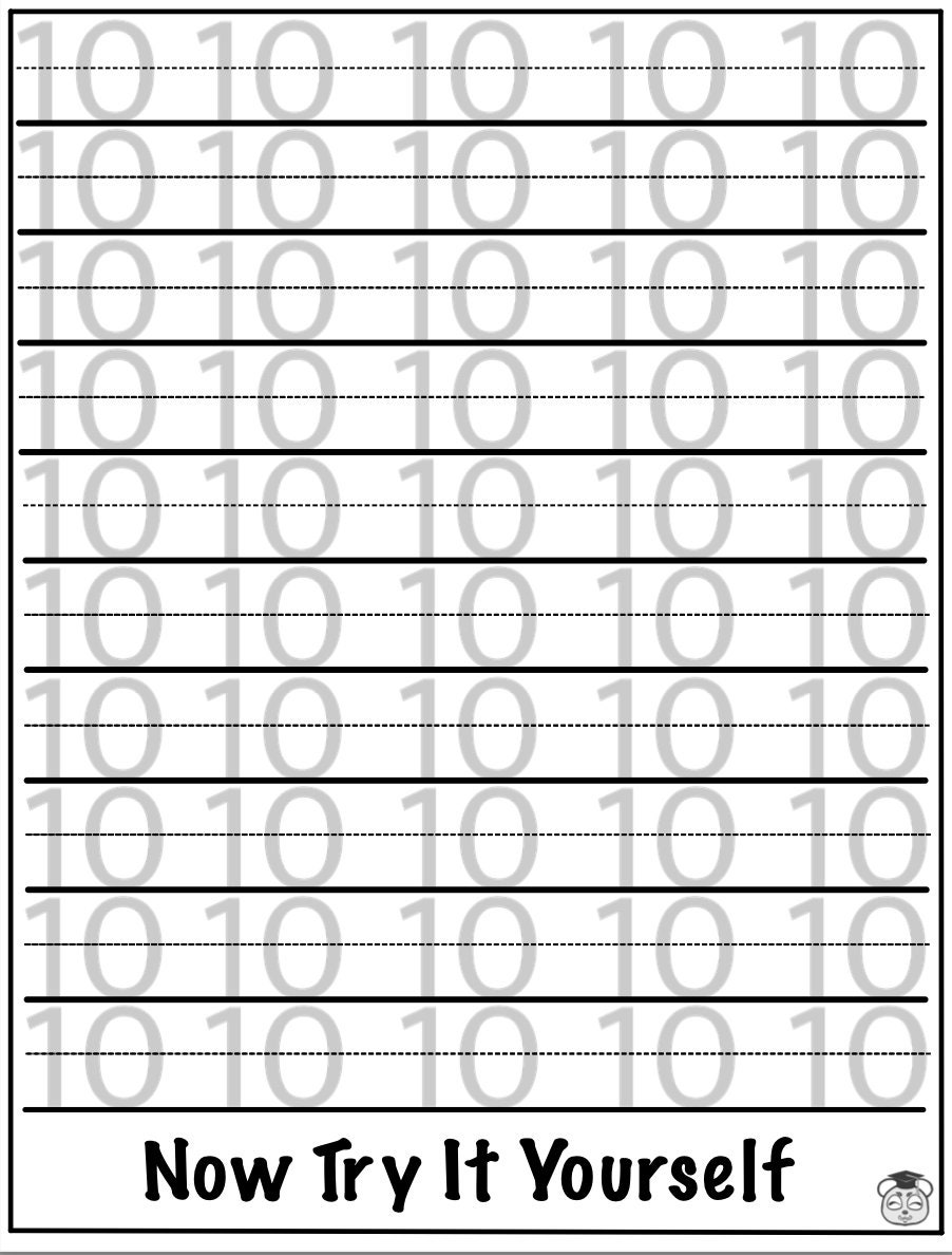 20 Printable 1-10 Number Tracing Worksheet Develop Counting, Tracing ...