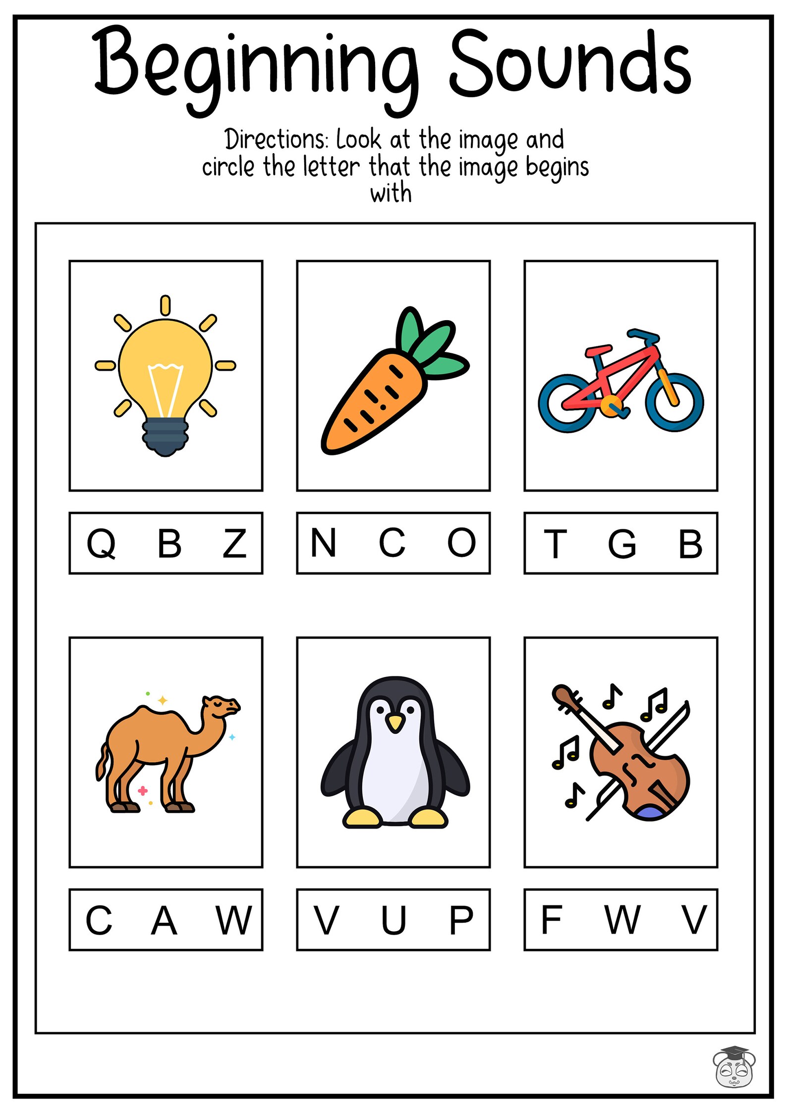 11 Printable Beginning Sounds English Worksheets Phonics and Alphabet ...