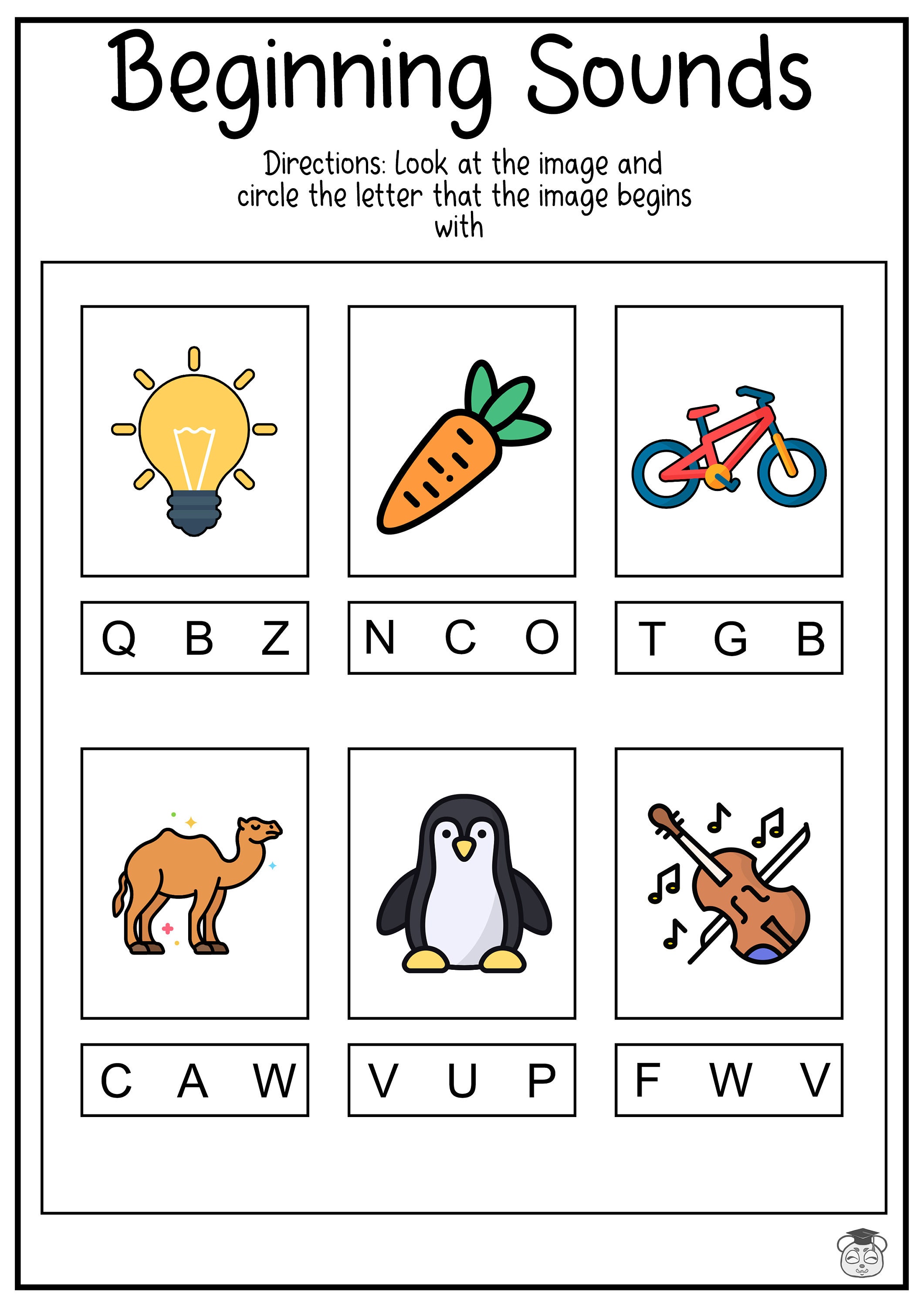 11 Printable Beginning Sounds English Worksheets! Phonics and Alphabet ...