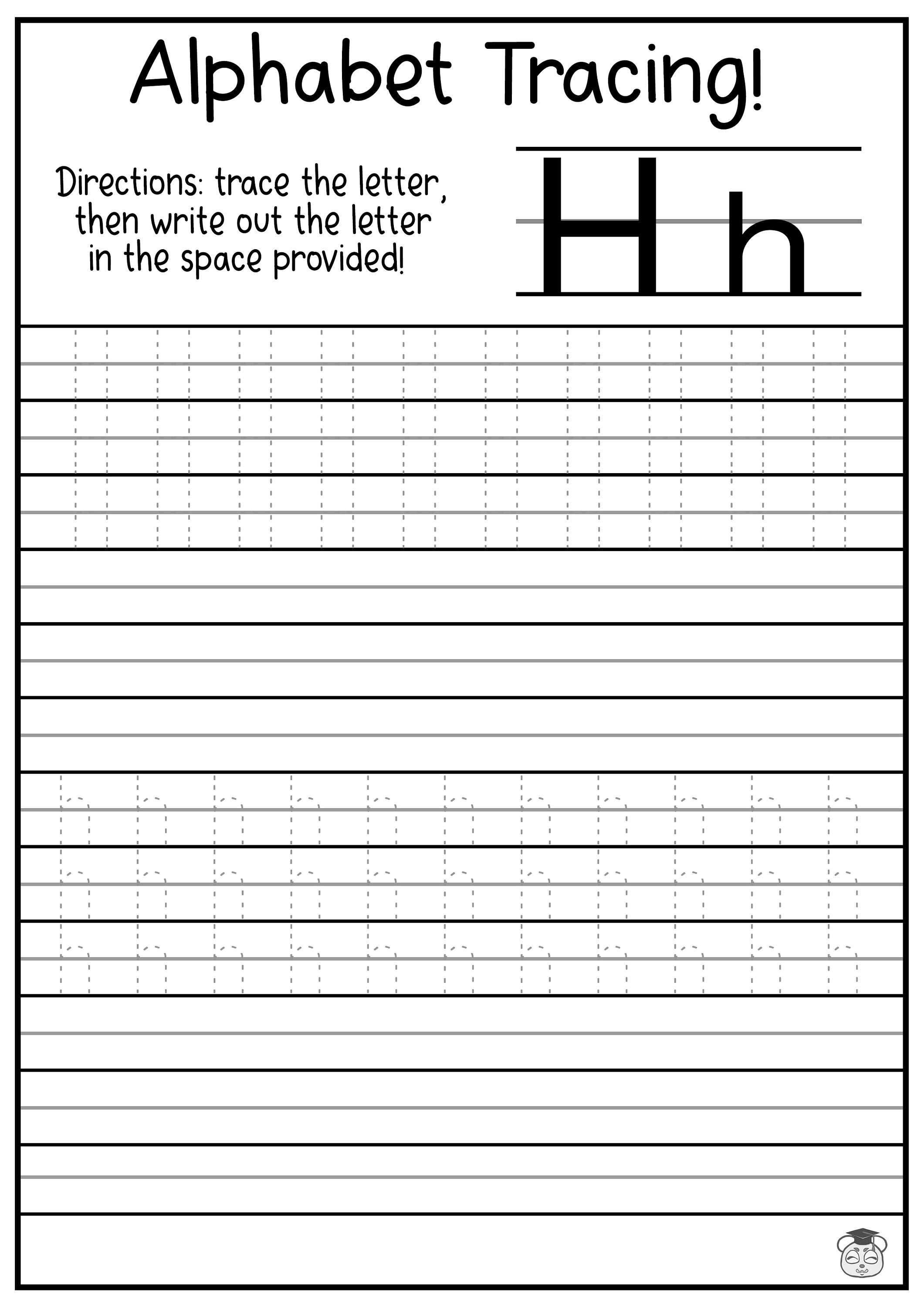 26 Printable Alphabet (A-Z) Uppercase and Lowercase Letter Tracing ...