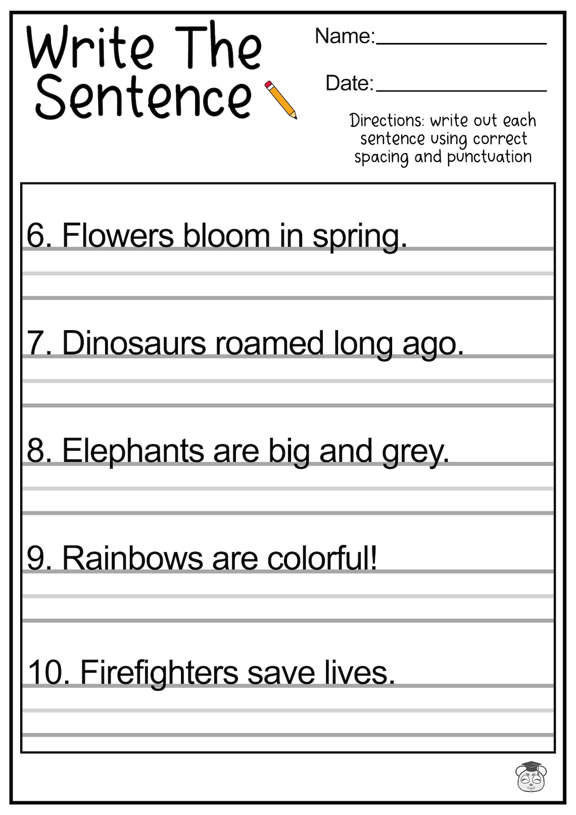 11 Printable Sentence Writing English Worksheets! Improve Reading and ...