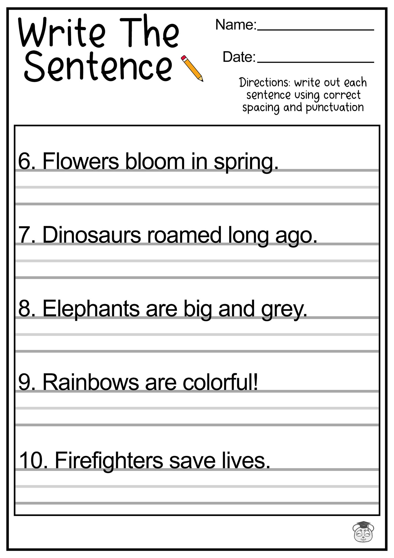 11 Printable Sentence Writing English Worksheets! Improve Reading and ...
