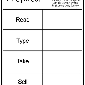 10 Printable Fill in the Prefixes English Worksheets! Boost Vocabulary ...