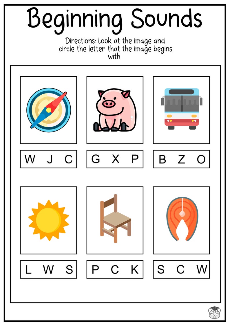 11 Printable Beginning Sounds English Worksheets! Phonics and Alphabet ...