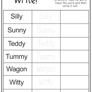 10 Printable Read, Trace, Write English Worksheets! Writing and Tracing ...