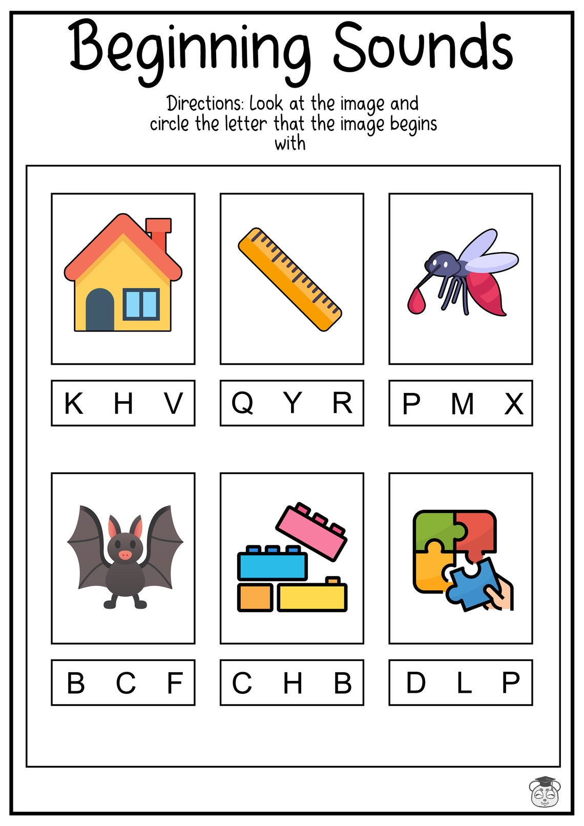 11 Printable Beginning Sounds English Worksheets Phonics and Alphabet ...