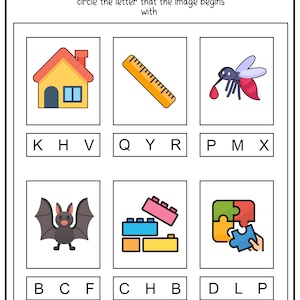 11 Printable Beginning Sounds English Worksheets! Phonics and Alphabet ...