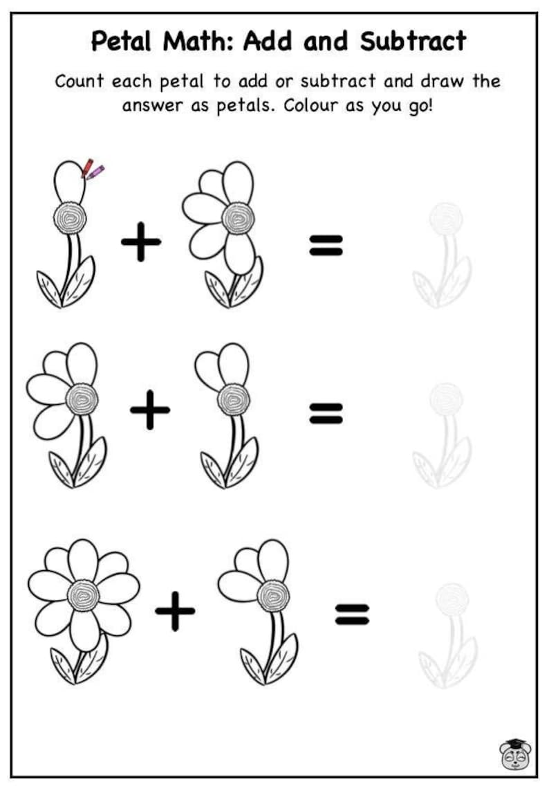 Printable Flower Addition & Subtraction Activity | 8 Pages of Fun Math ...