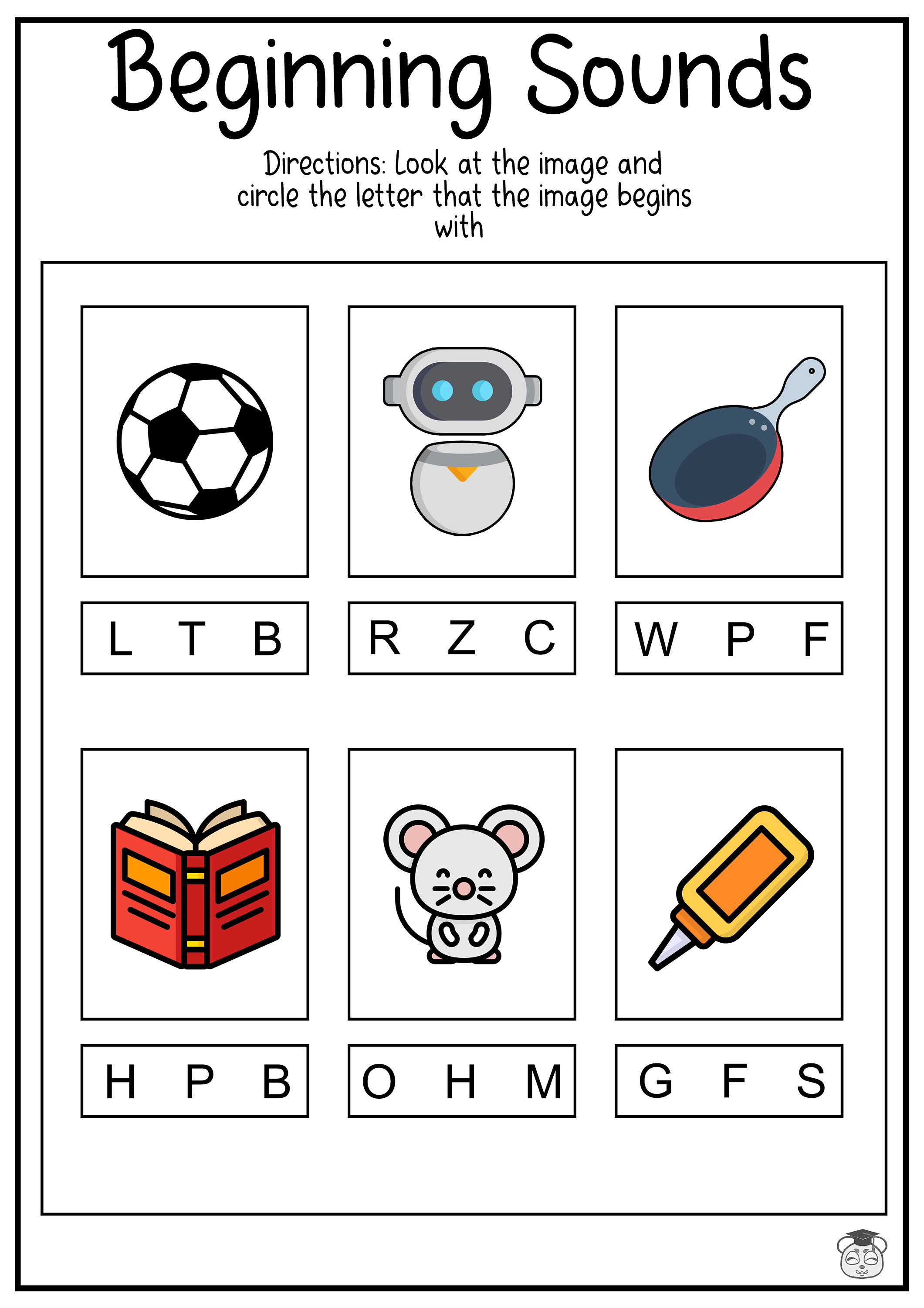 11 Printable Beginning Sounds English Worksheets! Phonics and Alphabet ...