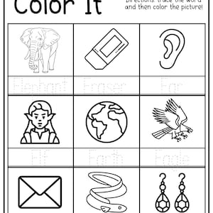24 Printable Alphabetical Trace & Color English Worksheets! (ages 4 - 7 ...