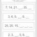 7 Printable Number Patterns Math Worksheet! Fill in the Blanks to ...