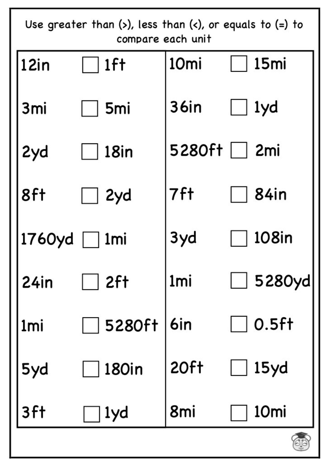 7 Page Printable Exploring Imperial Length Conversion Worksheet: Solve, Compare, Convert Units ...