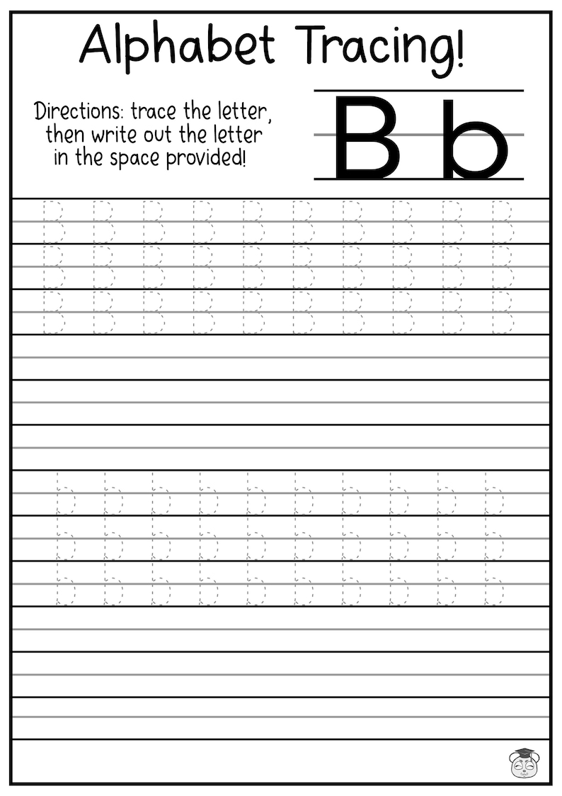 26 Printable Alphabet (A-Z) Uppercase and Lowercase Letter Tracing ...