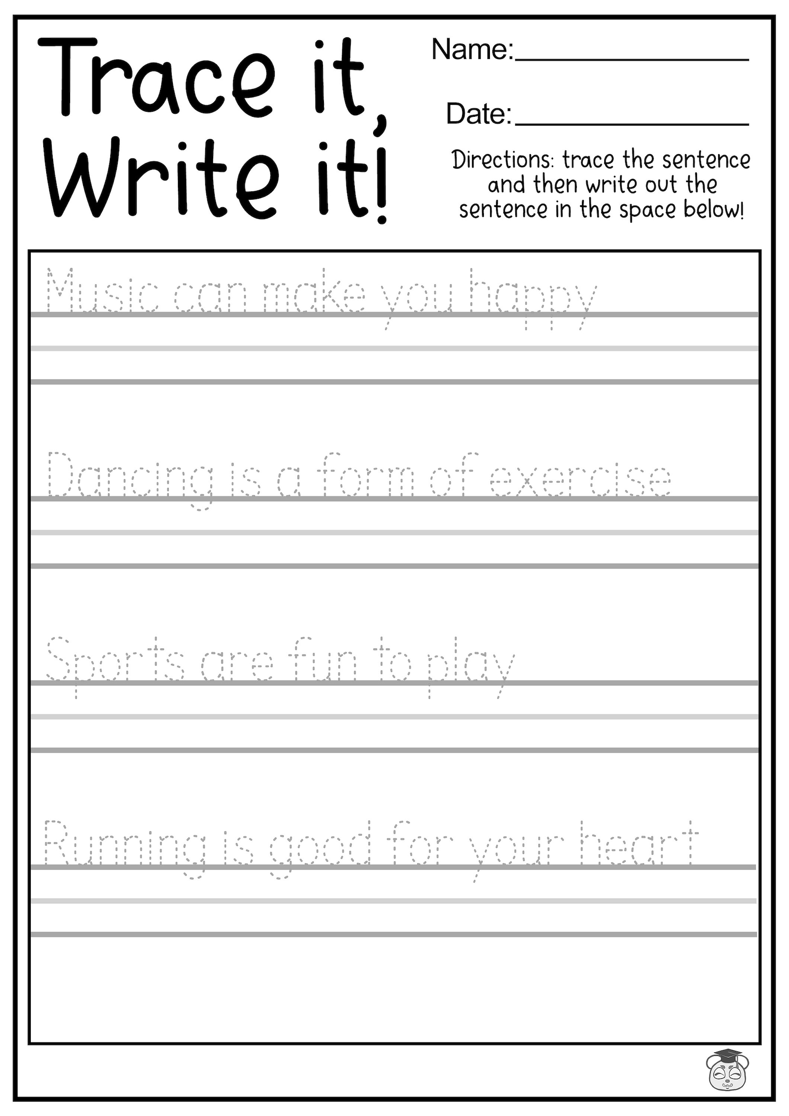 23 Printable Tracing and Writing English Worksheets! Trace and Write ...