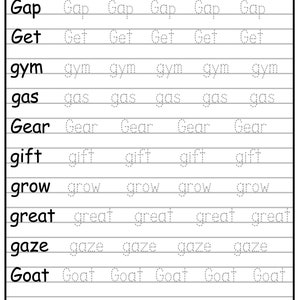 24 Printable Trace the Words Worksheet! Alphabetical, A-Z, Capital and ...