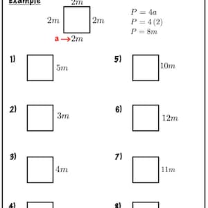 45 Printable Area and Perimeter Math Workbook! Engaging Shape Questions ...