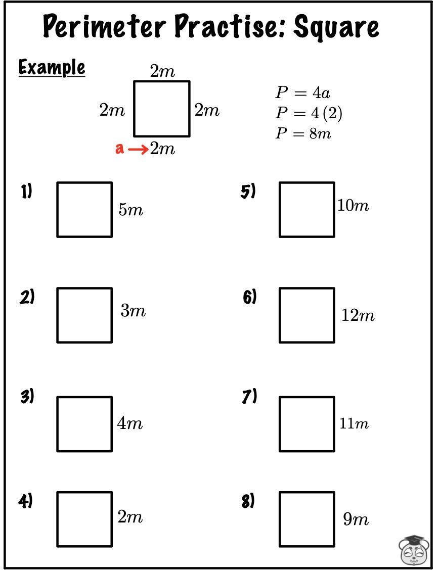 45 Printable Area and Perimeter Math Workbook! Engaging Shape Questions ...