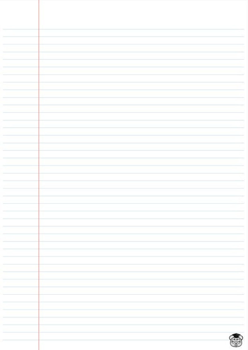 Printable Versatile (blue) Narrow Lined Paper for School & Home ...