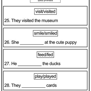 8 Printable Interactive Verb English Worksheets! Fill in the Blank ...