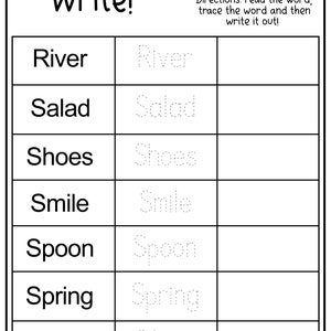 10 Printable Read, Trace, Write English Worksheets! Writing and Tracing ...