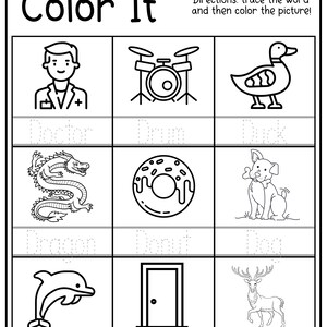 24 Printable Alphabetical Trace & Color English Worksheets! (ages 4 - 7 ...